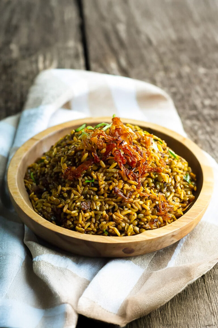 Mujadara Recipe: Middle Eastern Lentils and Rice - Honest Cooking and ...