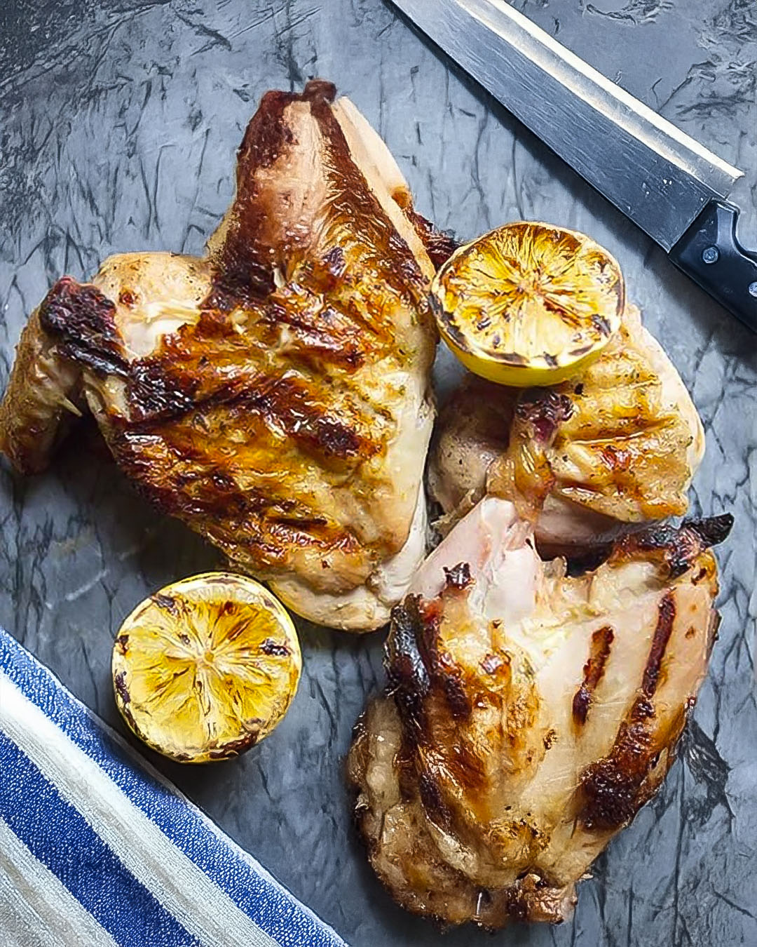 Lemon-Rosemary Brick Chicken