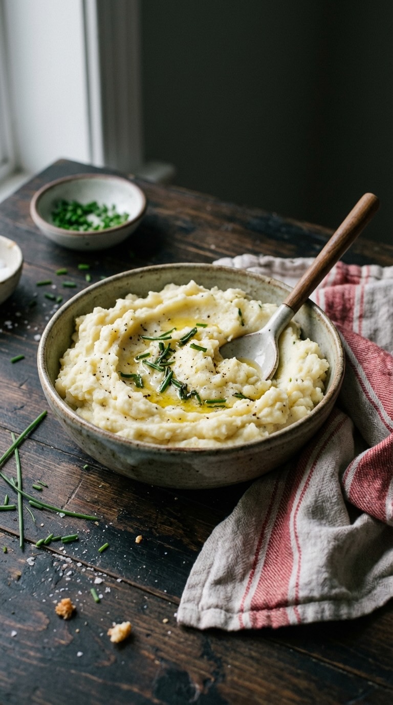 Miso and Roasted Garlic Mashed Potatoes - Honest Cooking