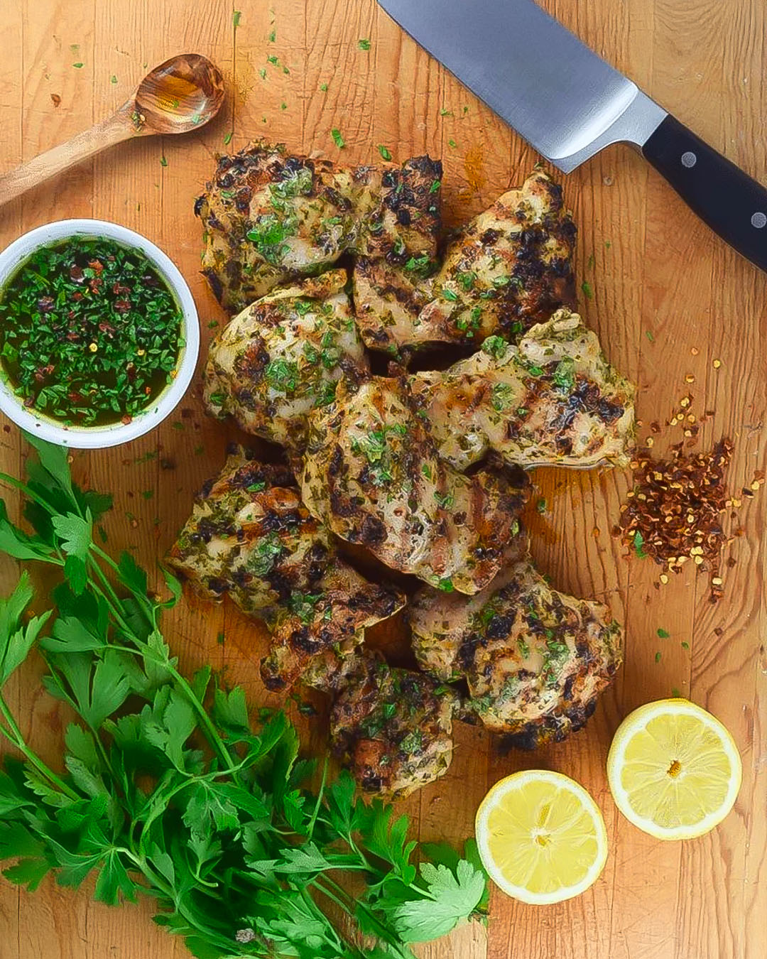 Applesauce Grilled Chicken - Honest Cooking Magazine