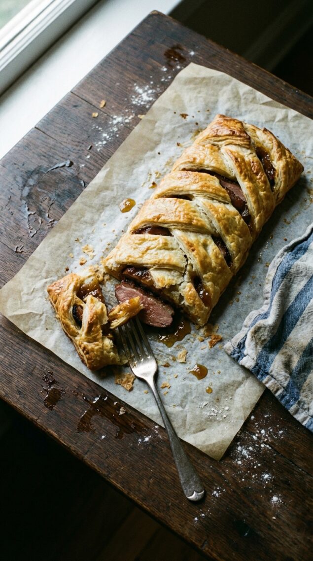 Braided Smoked Duck Pastry