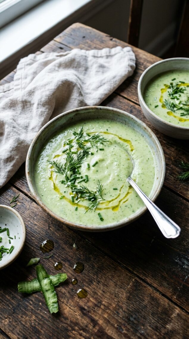 Chilled Cucumber and Kefir Soup