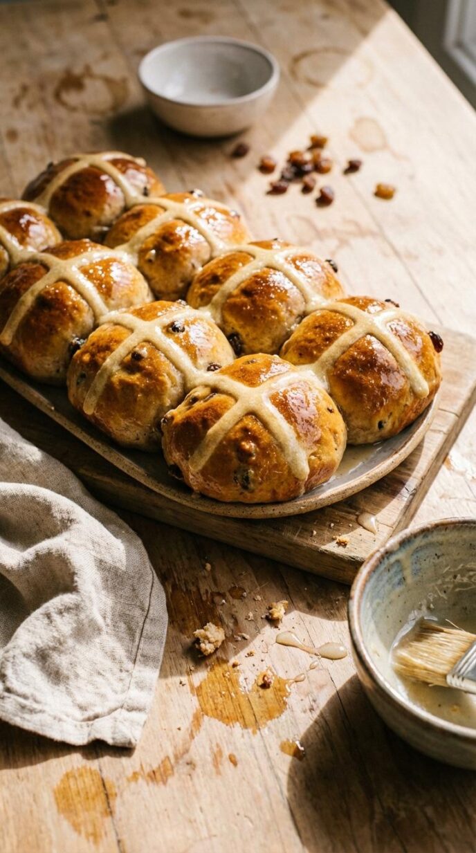 Classic Australian Hot Cross Buns With Five-Spice