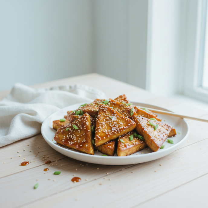 Crispy Sticky Tofu - Honest Cooking and Travel