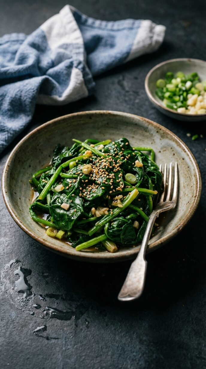 Sigeumchi Namul: Korean Spinach Banchan - Honest Cooking