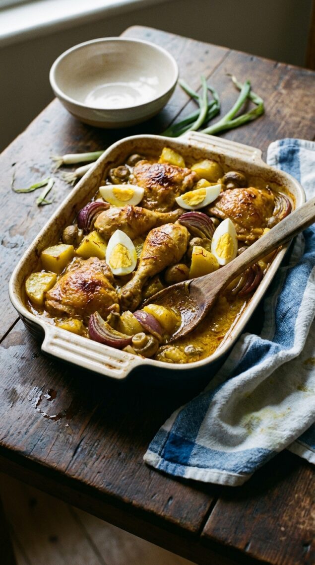 Macanese Coconut Saffron Chicken - Honest Cooking Magazine
