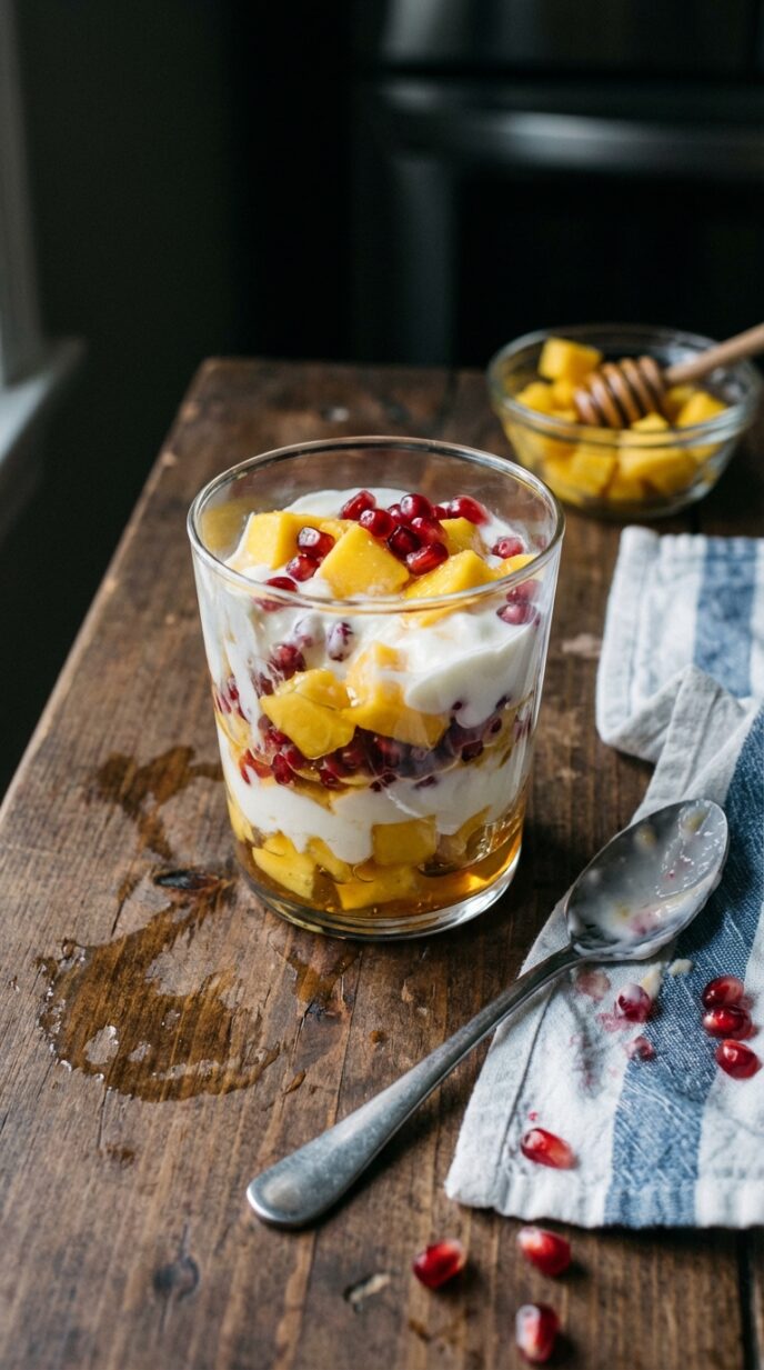 Mango Pomegranate Parfait Recipe by Anamika Sharma