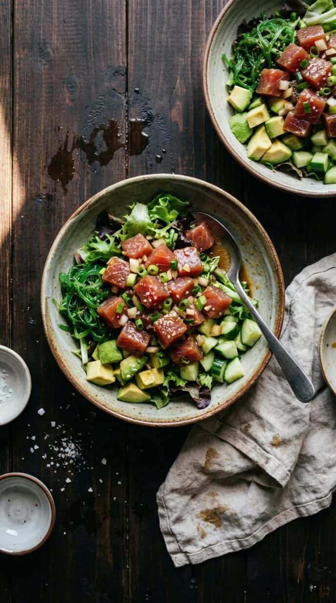 Mango and Tuna Poke Salad Bowl