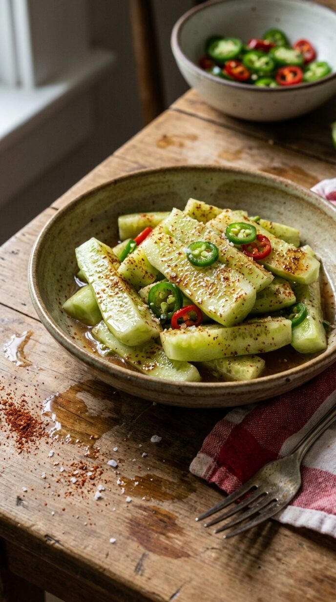 Pepinos con Chile y Limon: Mexican Snack in 5 Minutes