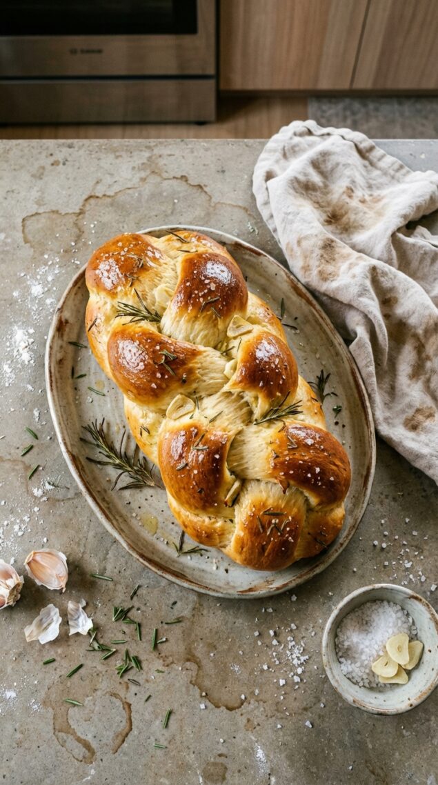 Rosemary Garlic Challah Bread - The Perfect Party Bread